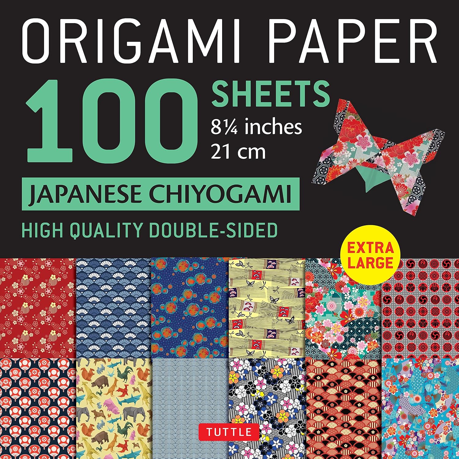 Origami Paper 100 sheets Japanese Chiyogami 8 1/4" (21 cm): Extra Large ...
