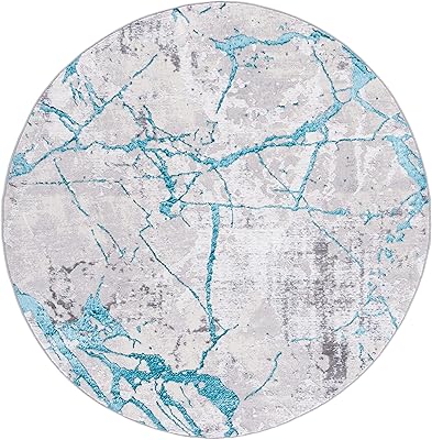 Amazon.com: Lahome Marble Round Rugs - 6Ft Washable Large Round Living ...