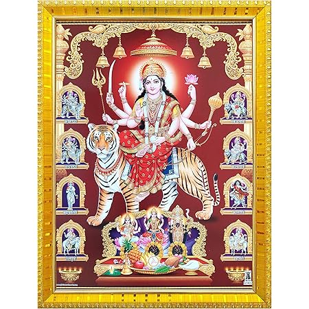 Koshtak durga maa / vaishno devi / nav durga on Lion with pindi roop ...