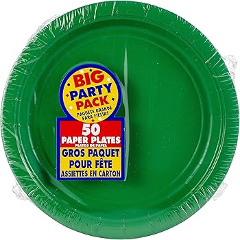 Amazon.com: Amscan Robin's Egg Blue Paper Plate Big Party Pack, 50 Ct ...