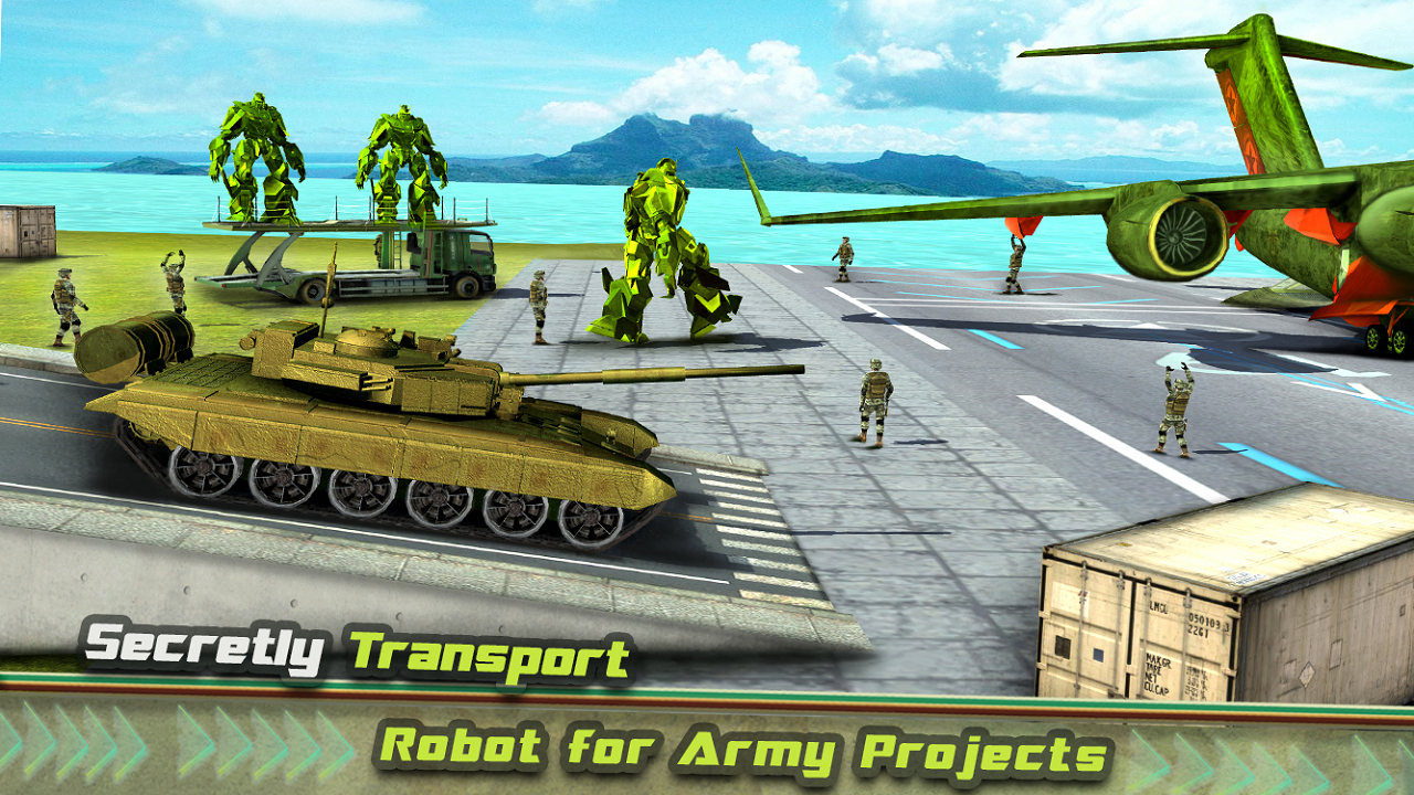 US Army Transport Game - Robot Transformation Tank & Army Plane - App ...