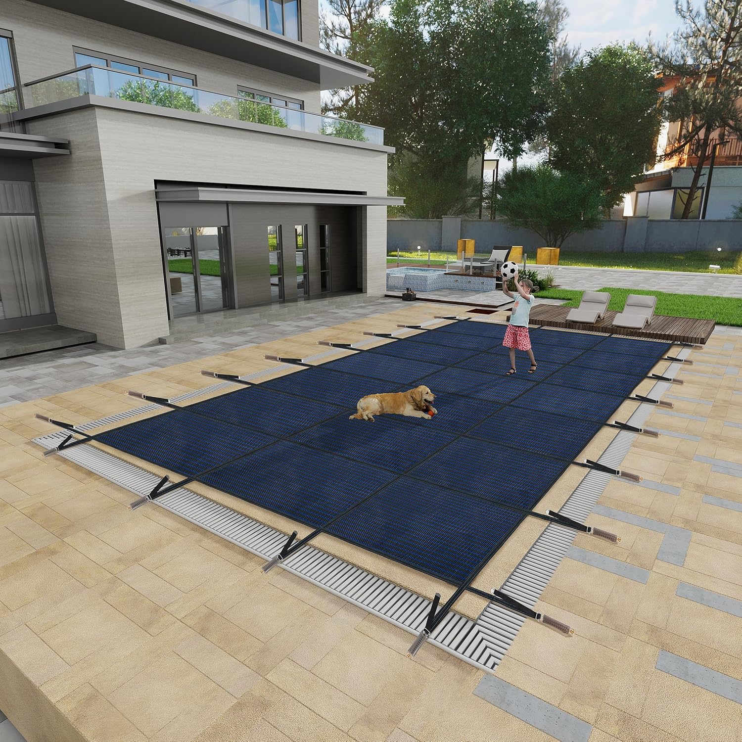 Amazon.com : Pool Safety Cover for 20x40ft Inground & Above Ground ...