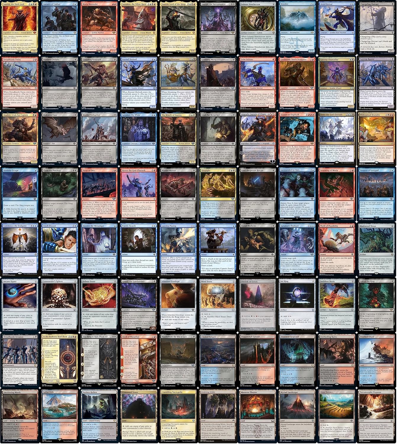 Orc Amass Commander Deck - Sauron - EDH - Grixis Blue Black Red - Lord ...