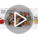 Amazon.com: Renmxj Charcuterie Board with Clear Lid, Travel Portable Cheese Board Charcuterie ...