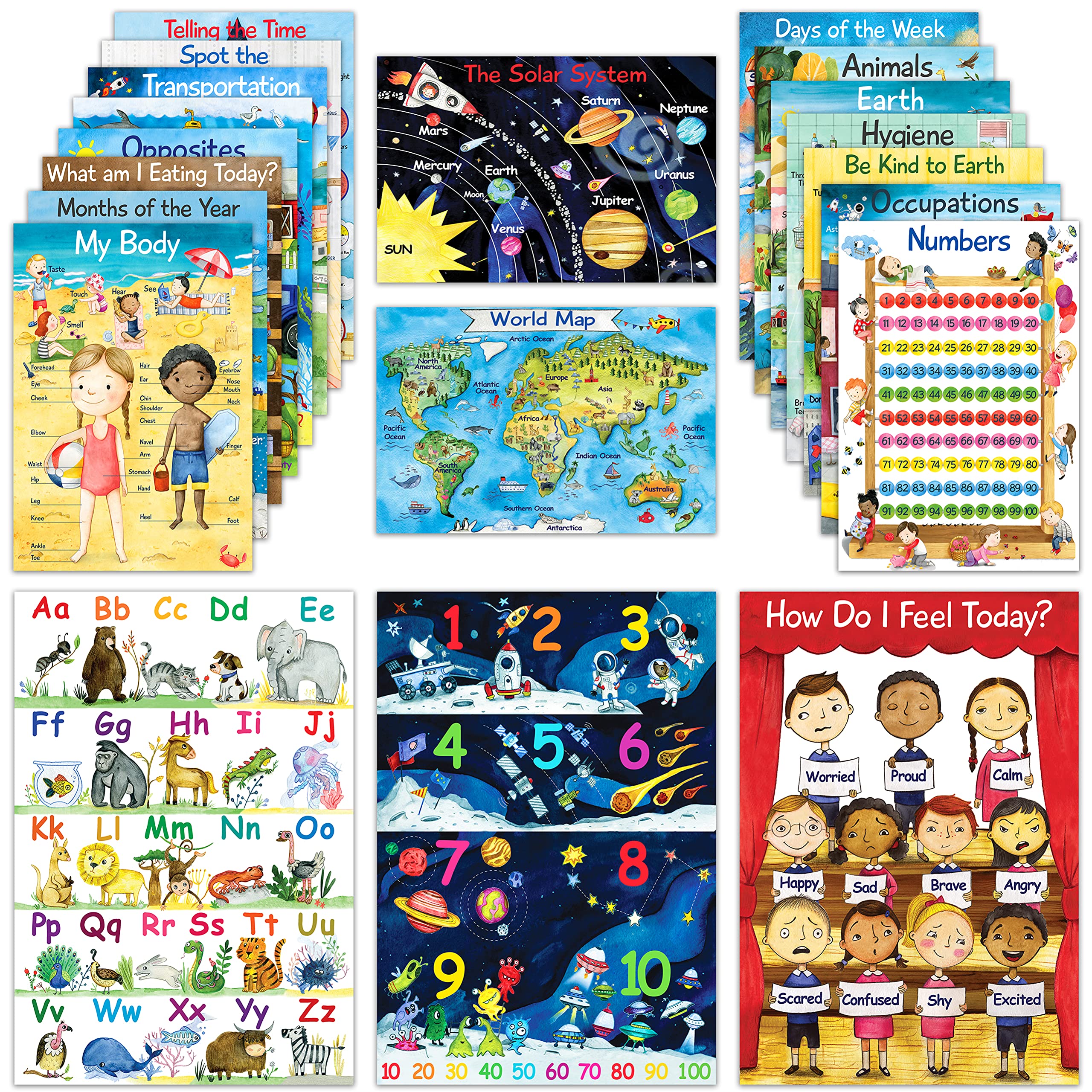 Buy 20 Educational s for Preschool Learning | Kindergarten Homeschool ...