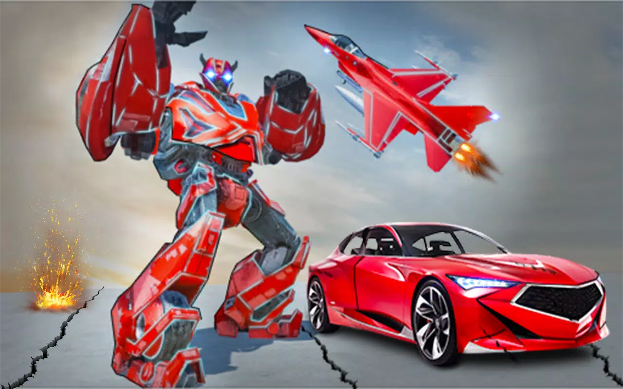 Flying Robot Jet Battle: Futuristic Robot Police Shooting Games ...