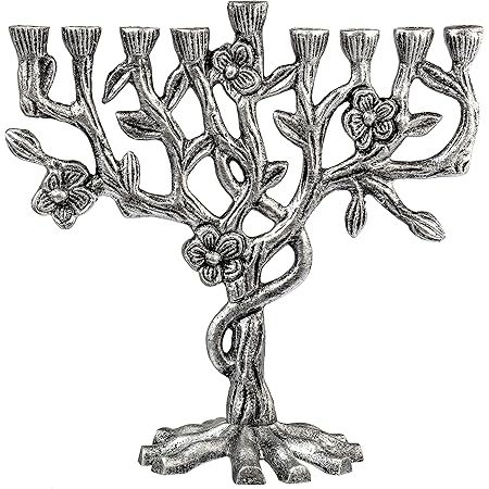Amazon.com: Ner Mitzvah Tree of Life Menorah for Chanukah - Fits All ...