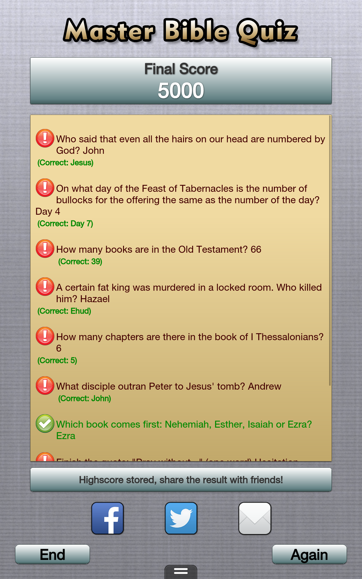 Master Bible Quiz - App on Amazon Appstore
