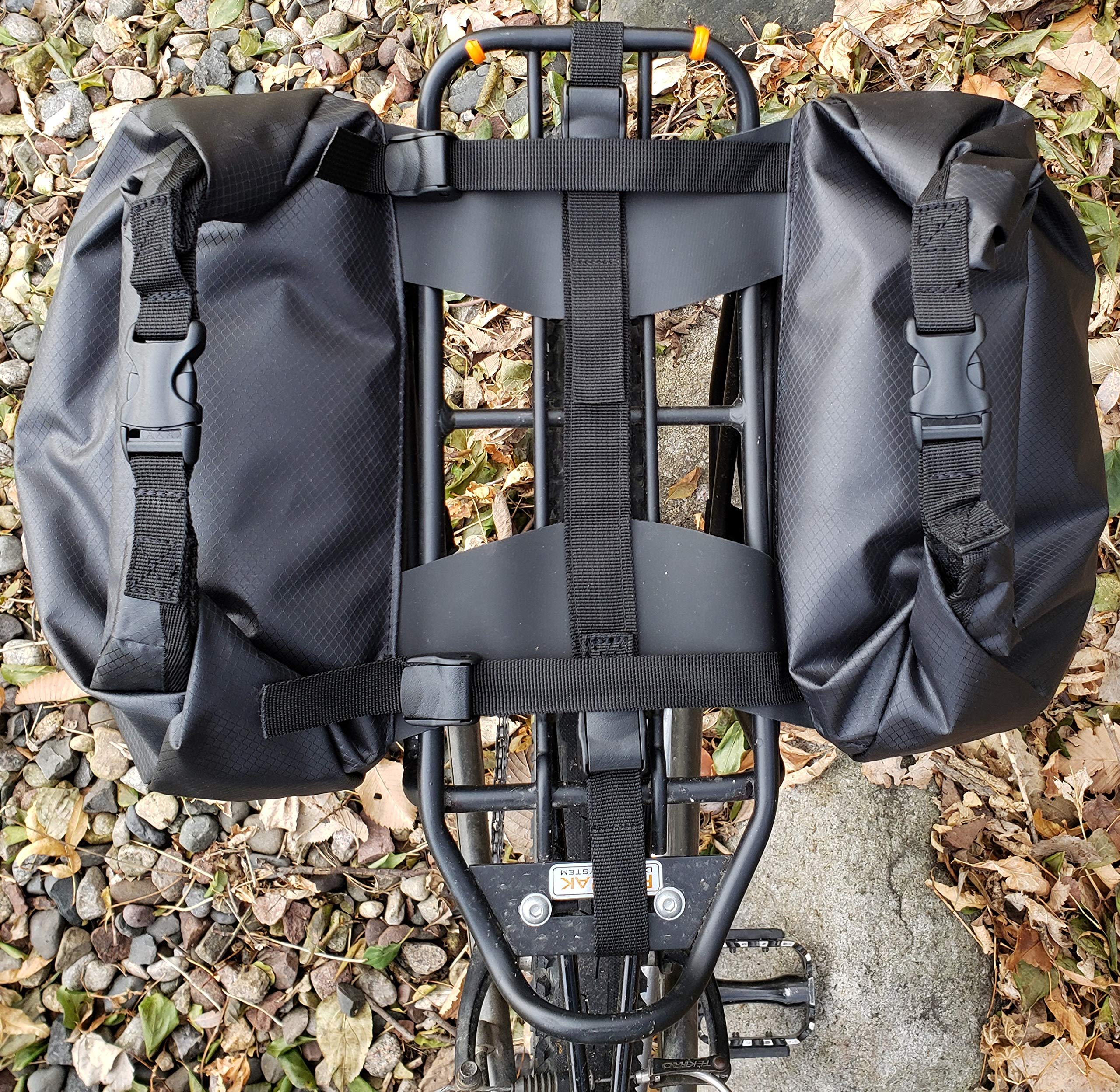 Moosetreks Bikepacking Rear Rack Saddle Pack | Water Resistant Dual ...