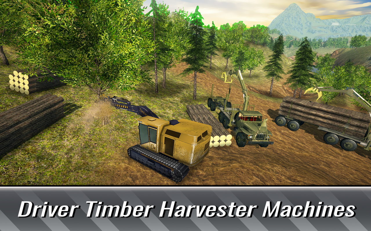 Forestry Machines Sim: Timber Harvester and Logging Truck - gather ...