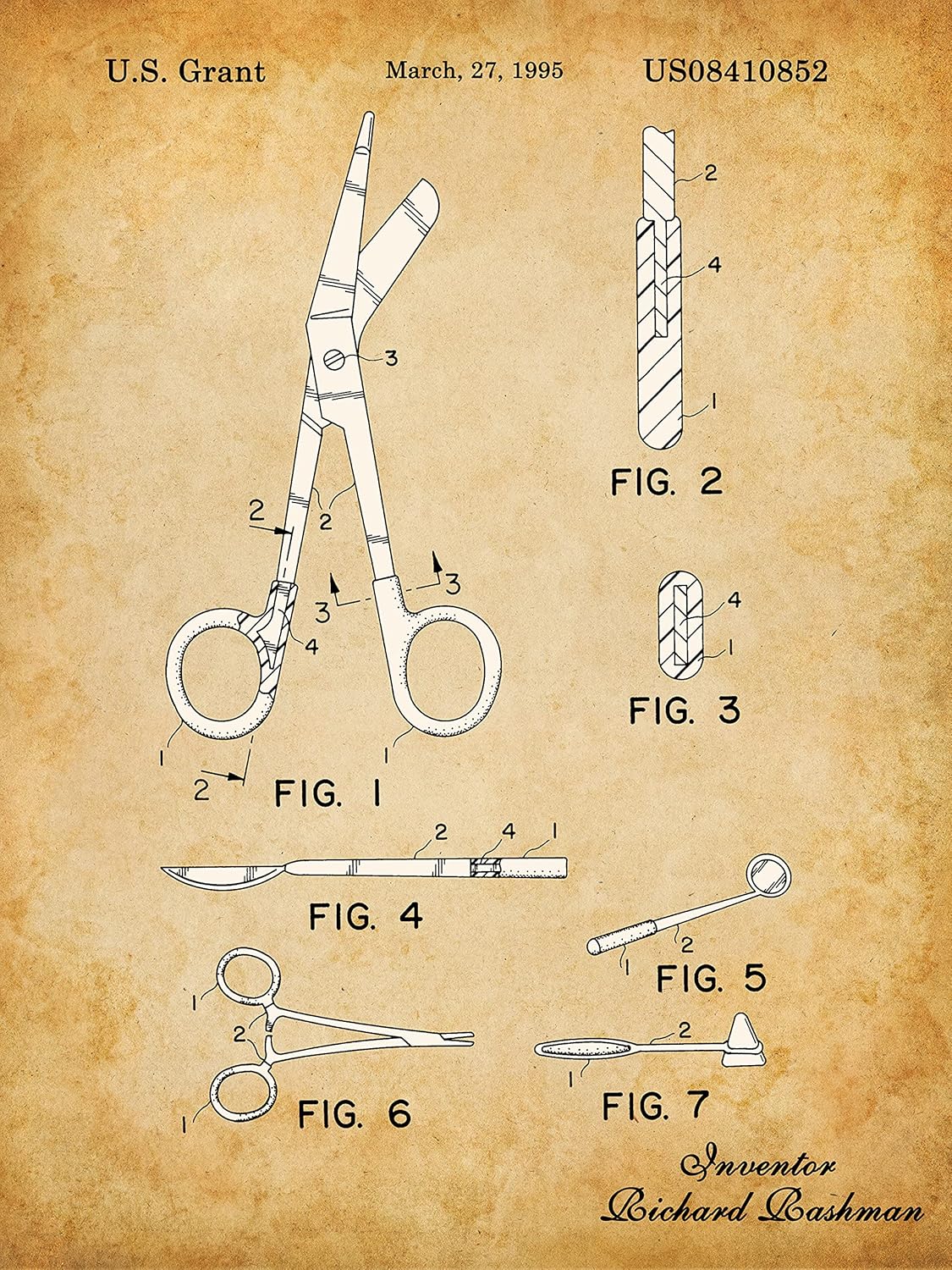 Amazon.com: Stainless Steel Medical Instruments Patent - Great for ...