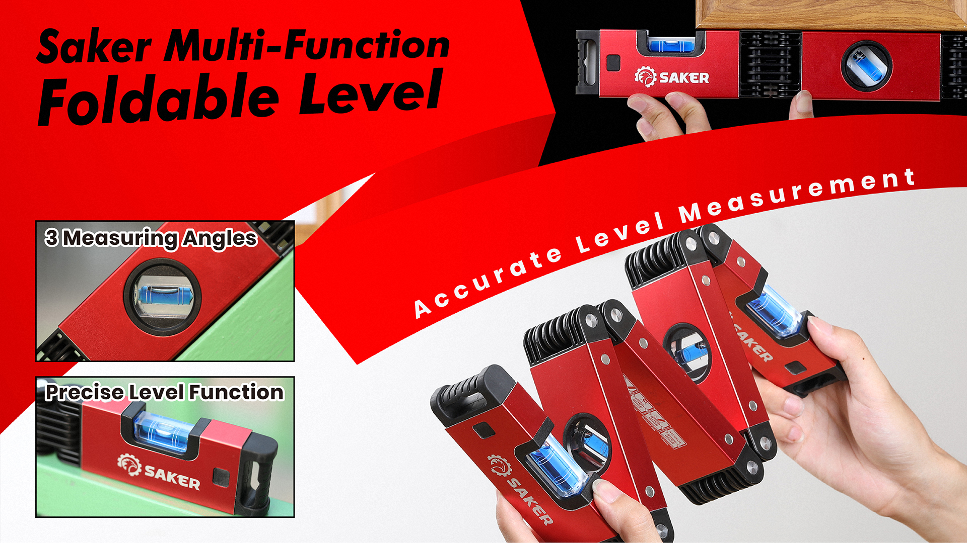 Watch Saker Multi-function Foldable Level-Your good helper on Amazon Live