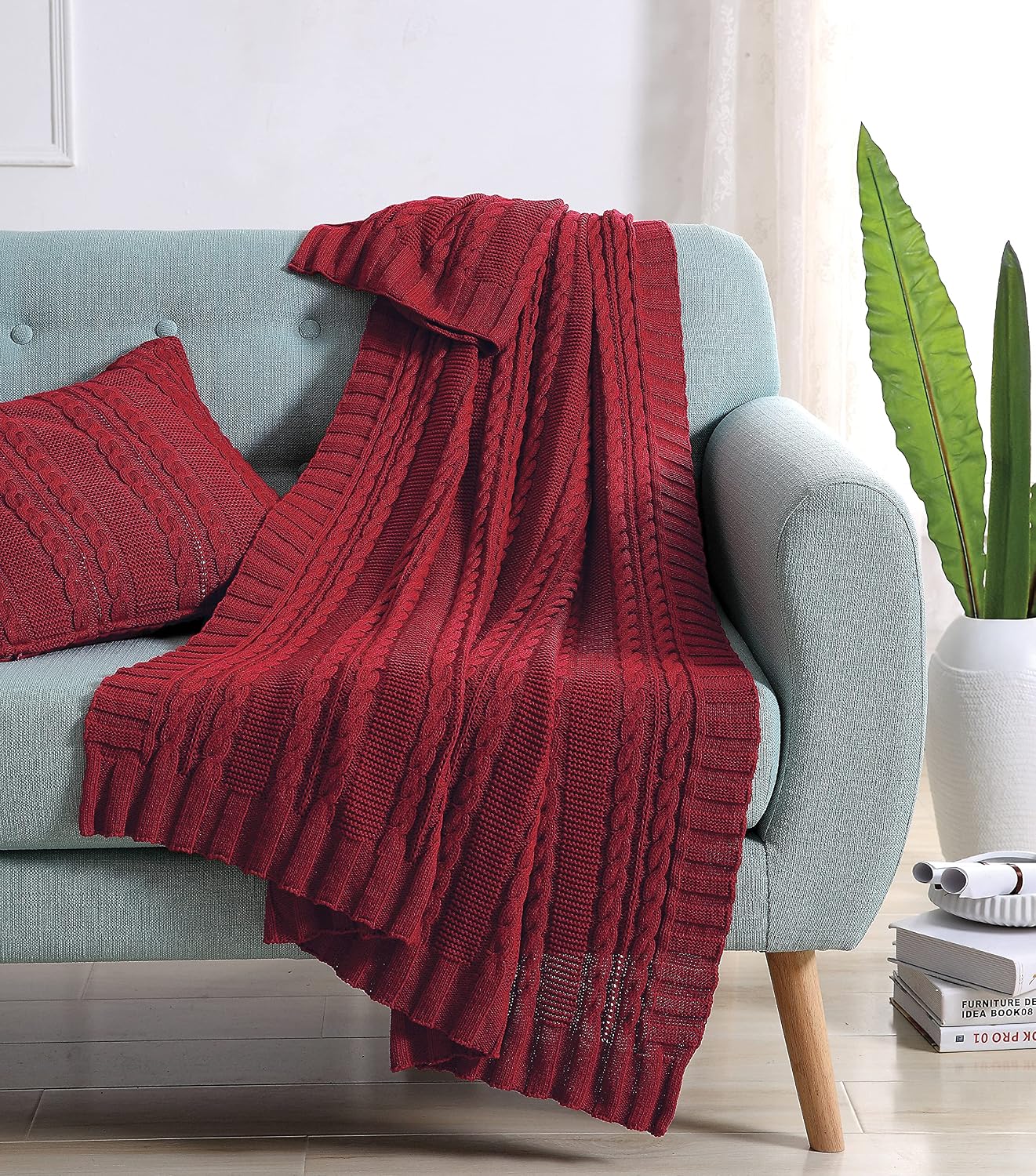 Amazon.com: VCNY Home | Dublin Collection | Throw Blanket - 100% Cotton ...