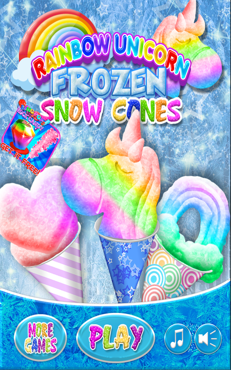 Rainbow Unicorn Snowcones - Kids Frozen Candy Dessert Games FREE - App ...