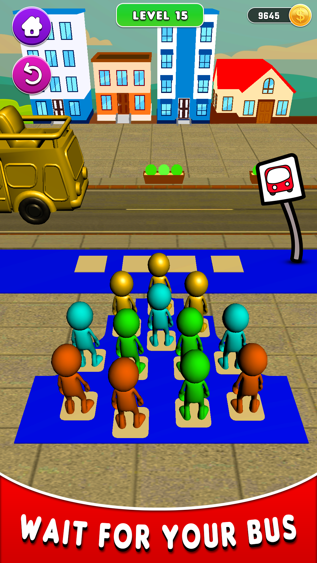 Passenger Bus Jam Sort Master: Match Stickman Sorting Color Puzzle Bus ...