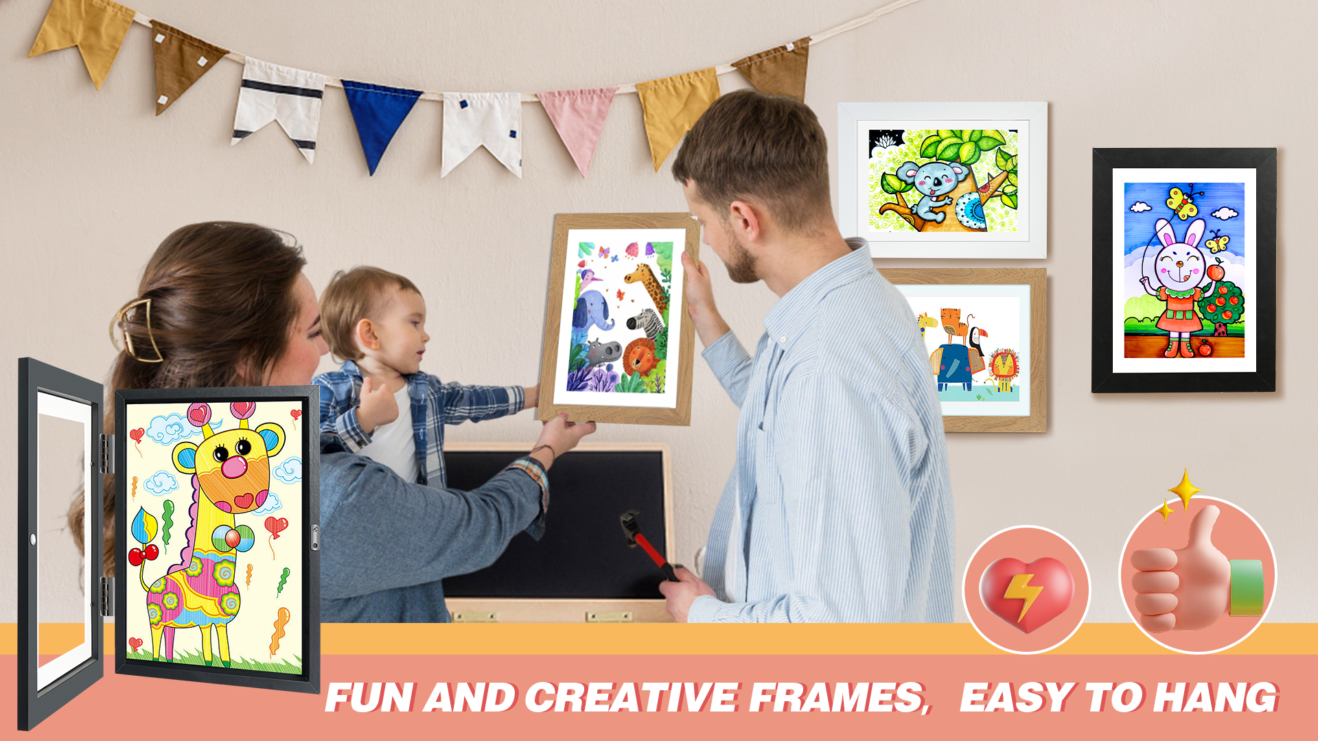 Watch smart saker kids art frames 8.5x11 on Amazon Live