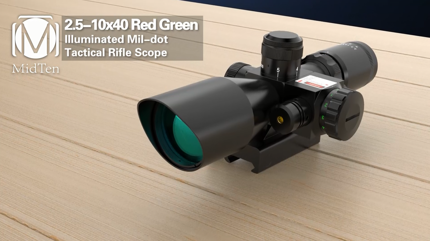 Watch MidTen 2.5-10x40 Mil-dot Tactical Rifle Scope on Amazon Live