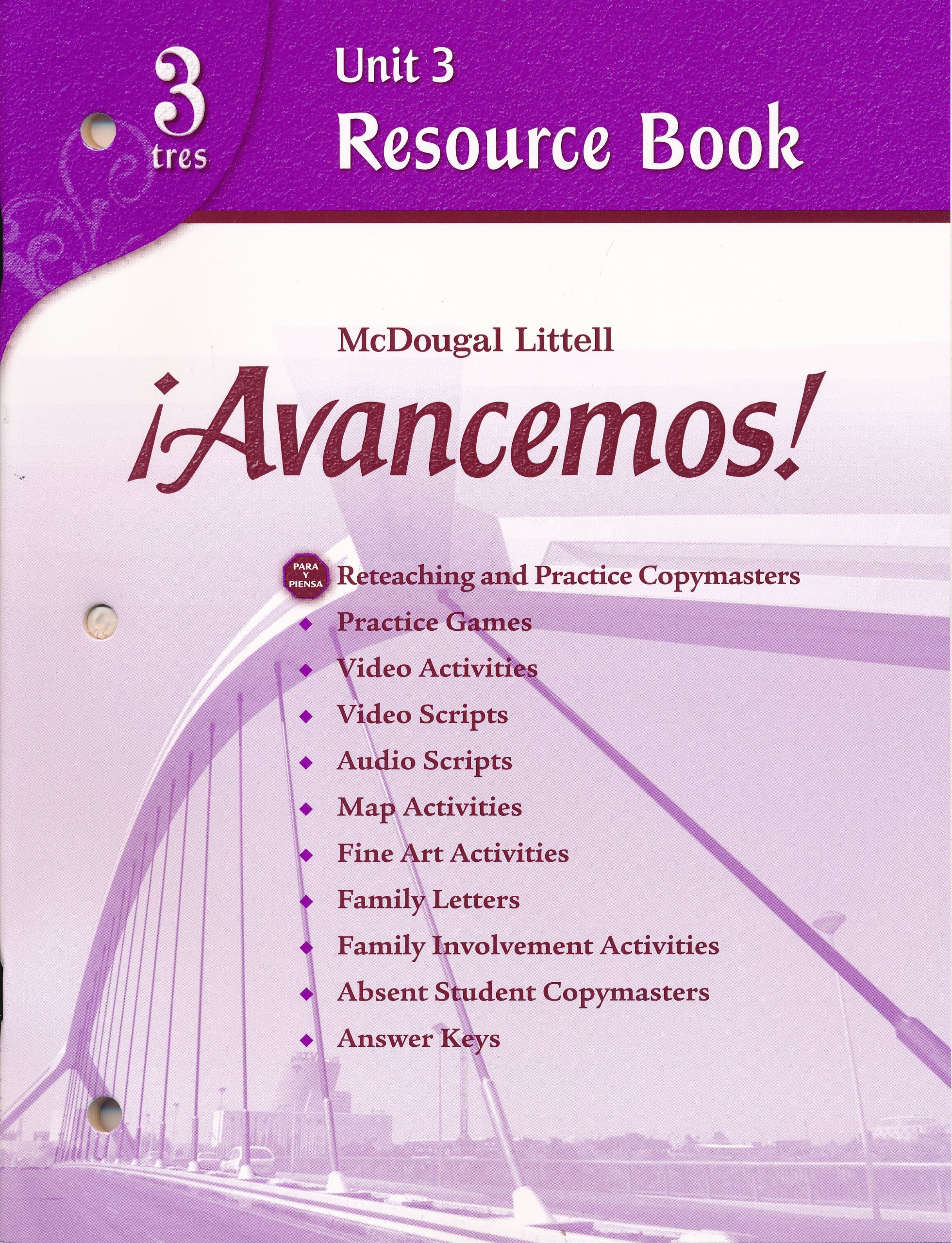 Avancemos! Unit Resource Book 3, Level 3 (Spanish Edition): Mcdougal ...