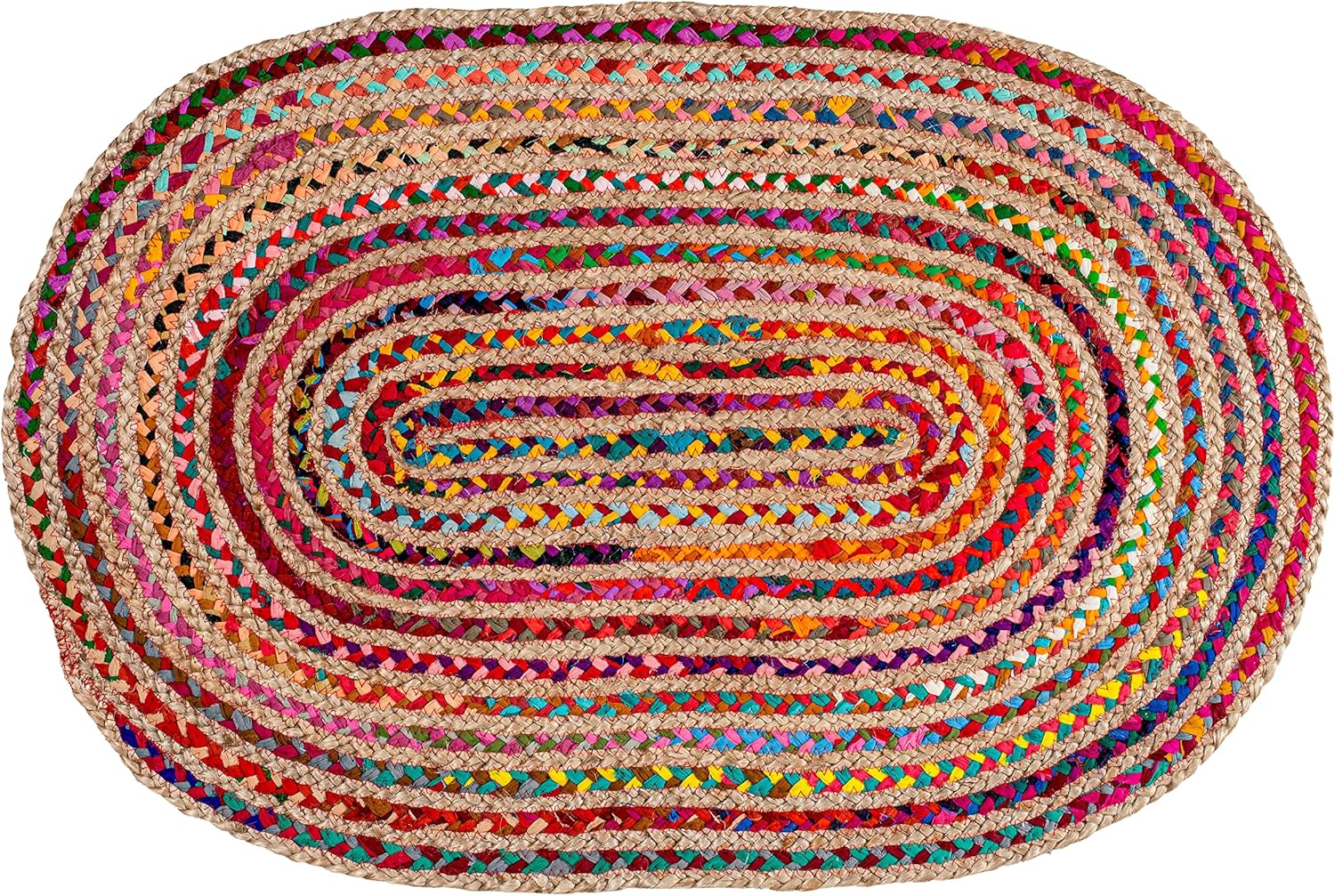 Amazon.com: Savi Home Jute Cotton Chindi Rugs for Living Room 2'x3 ...