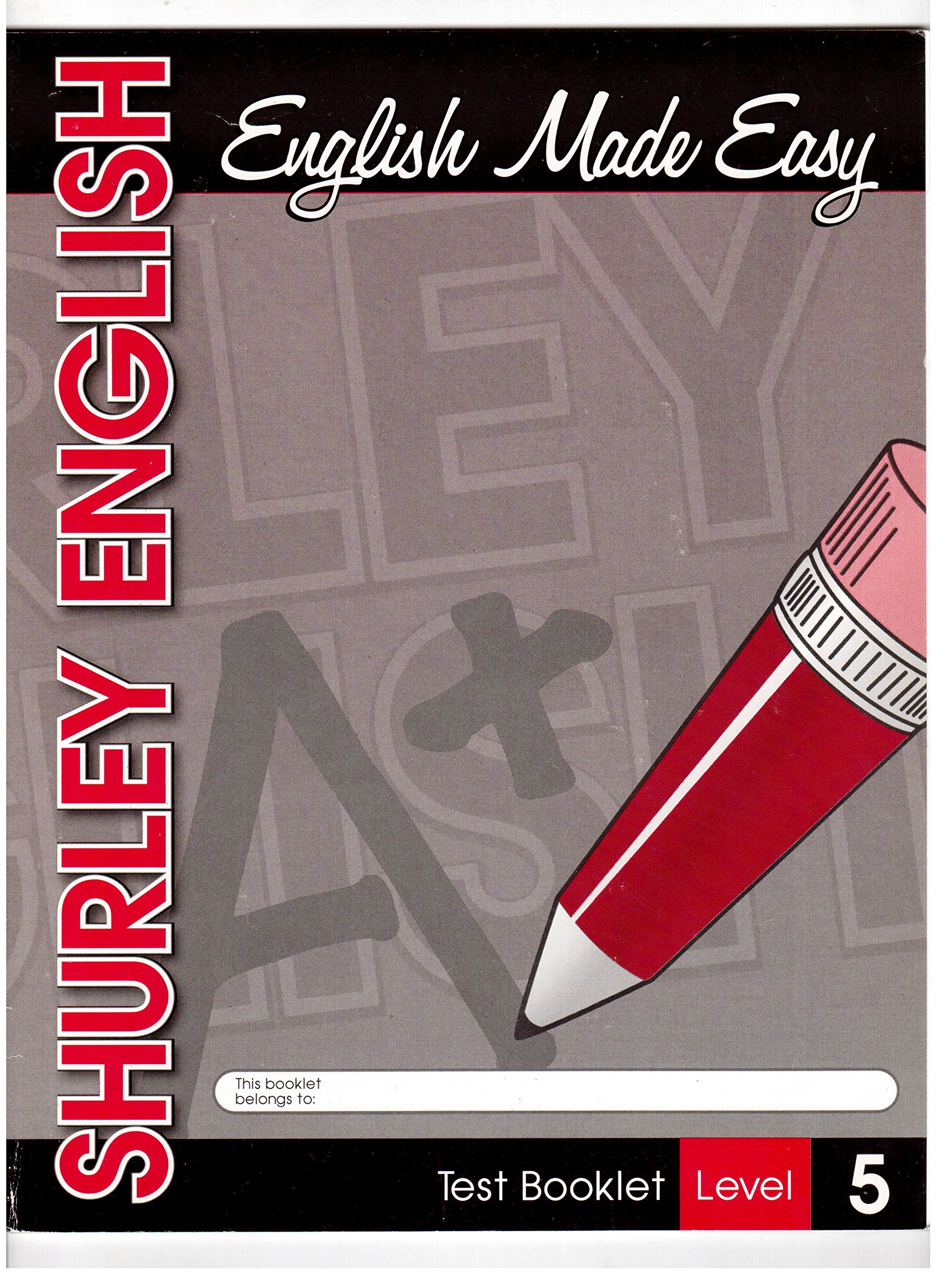 Shurley English Made Easy Test Booklet Level 5. (Paperback): Shurley ...