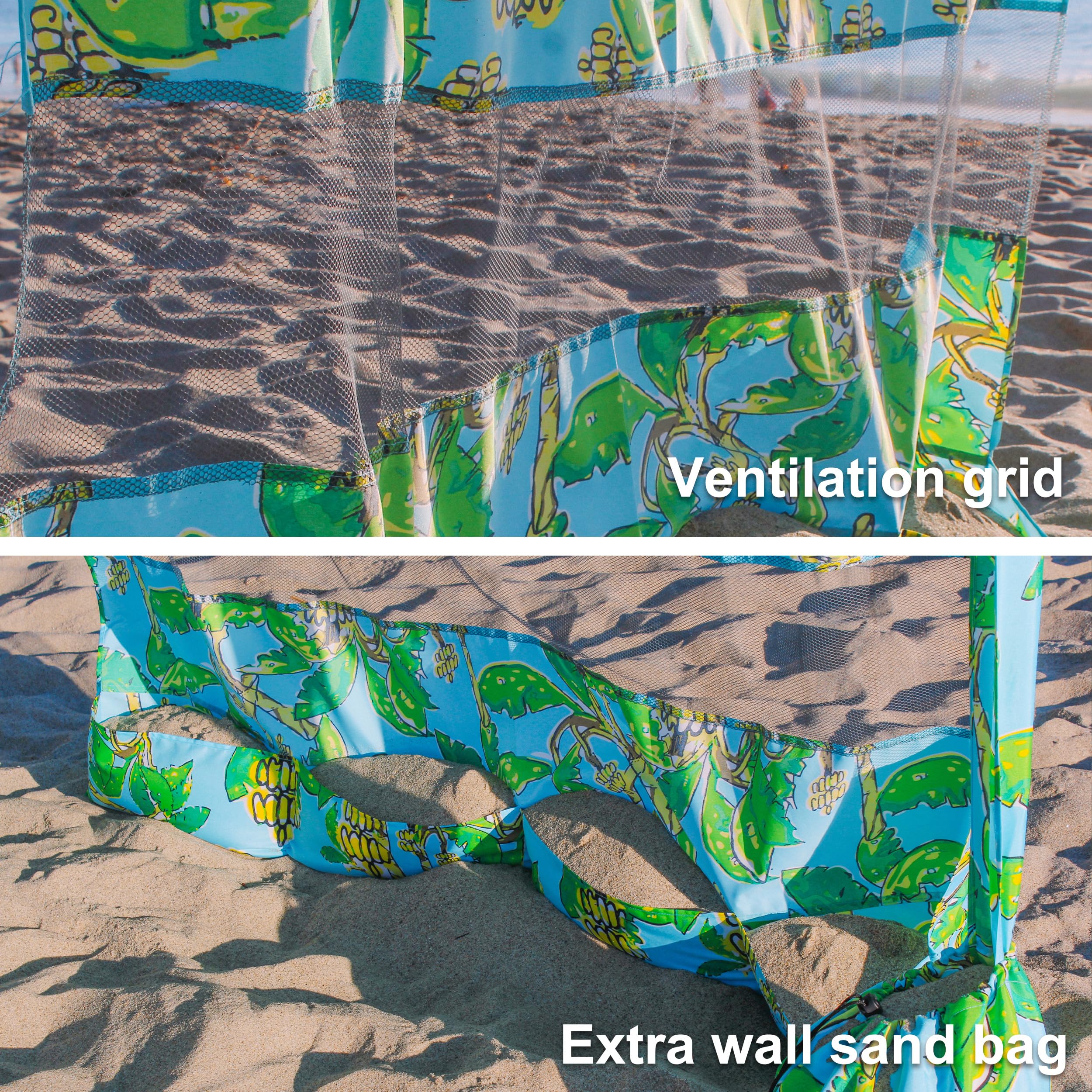 Snapklik.com : Beach Cabana Sidewall, Additional Privacy Sunwall For 6. ...