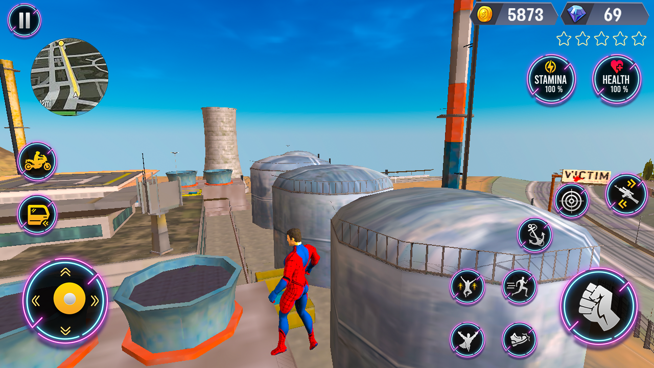 Real Super Miami Rope Hero Gangster Crime Newyork City 3D Open World ...