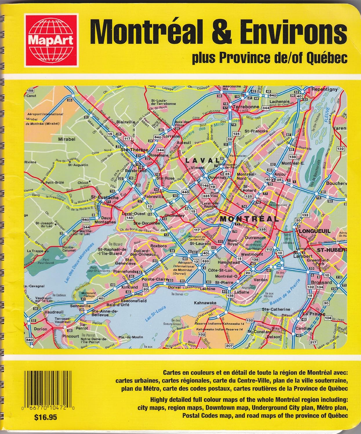 Amazon.com: Montreal & Environs plus Province of Quebec: Street Atlas ...