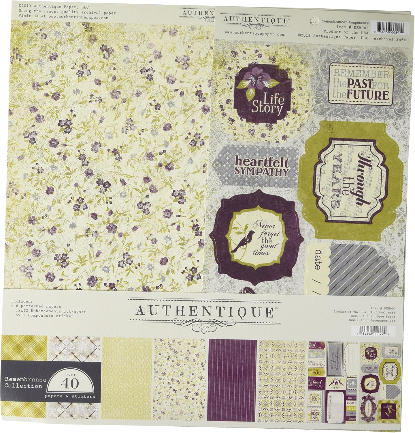 Amazon.com: Authentique Paper Remembrance Collection Kit, 12 by 12-Inch