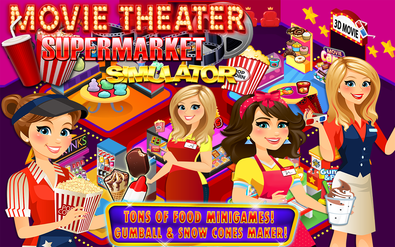 Supermarket Movie Cashier: Kids Shopping Games & Cash Register ...