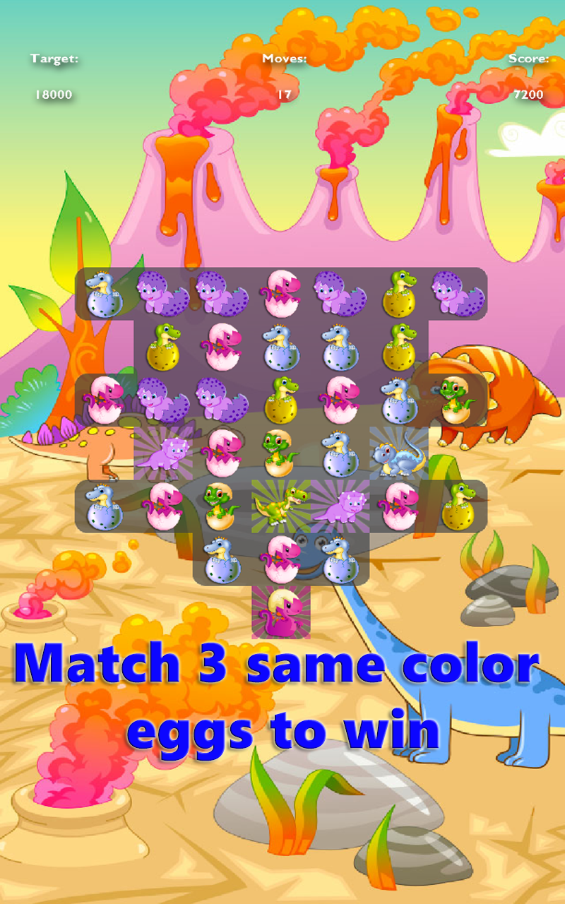 Dinosaur Eggs Match 3 - App on Amazon Appstore