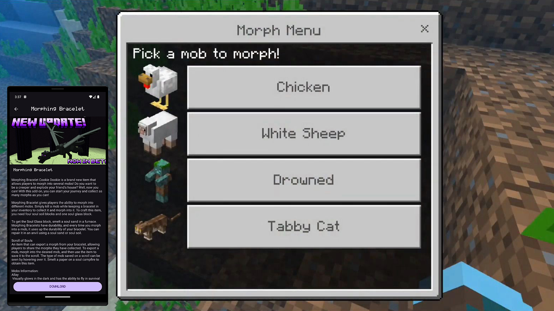 Morphing Bracelet Addon for Minecraft - App on Amazon Appstore