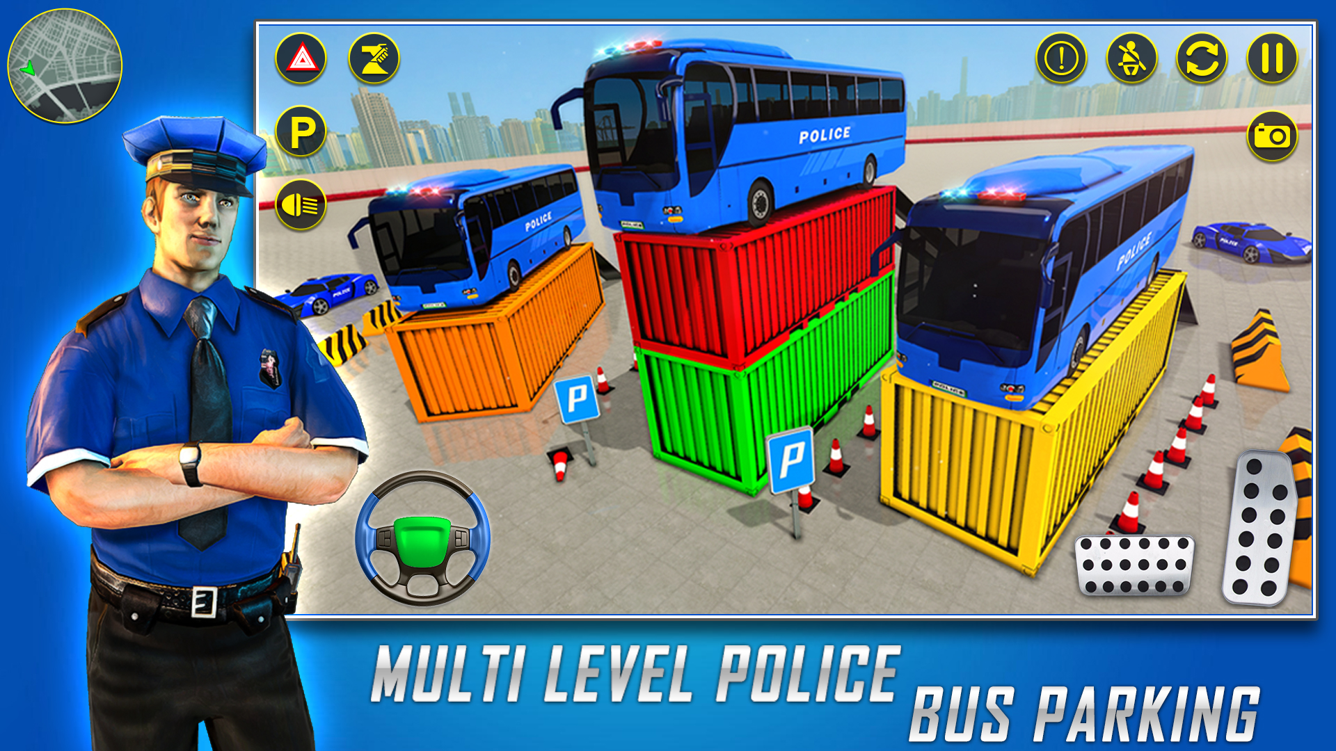 US City Police Bus Parking Cop Games 3D – Prisoner Transport Parking ...
