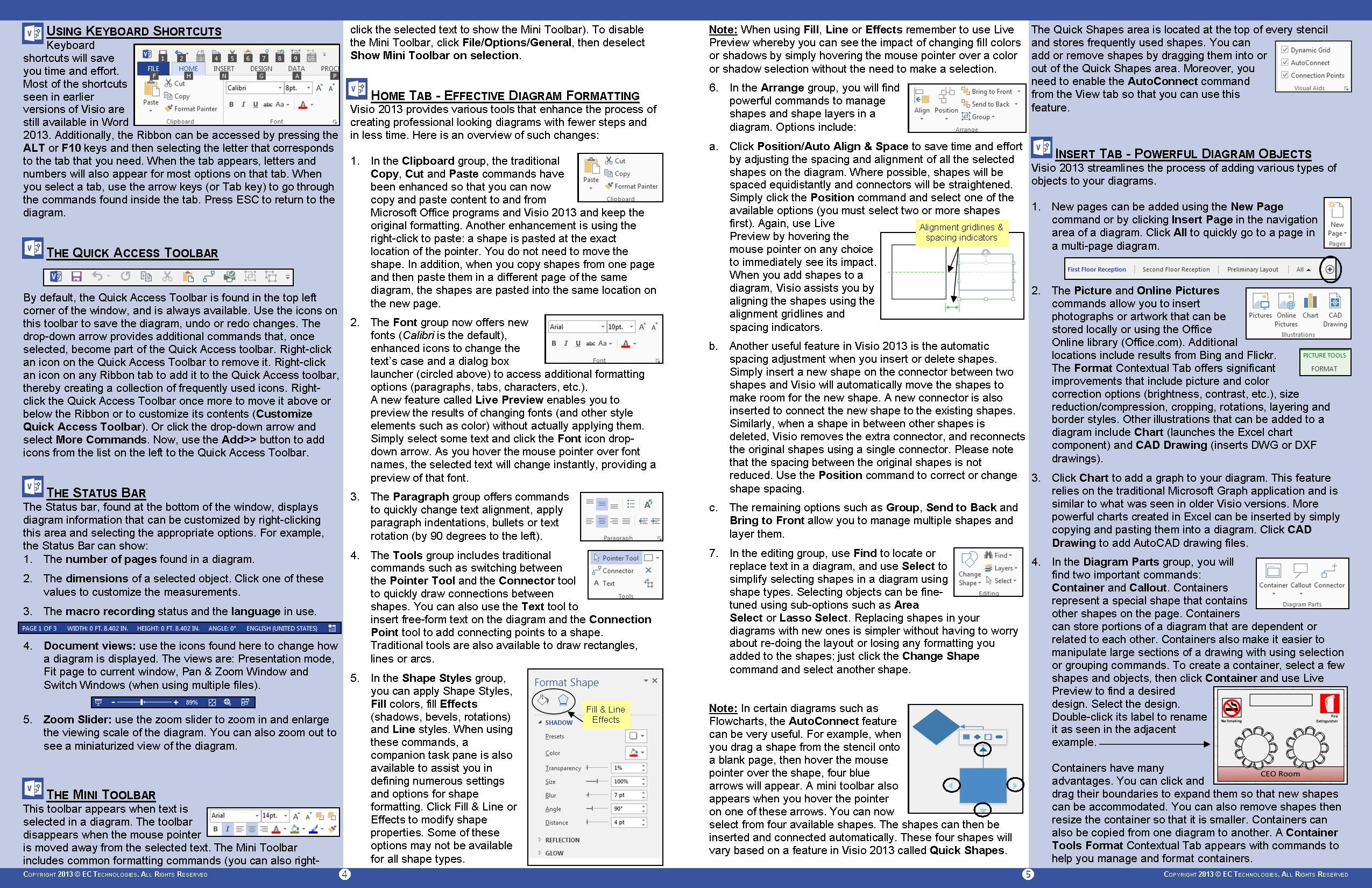 Microsoft Visio 2013 Professional & Standard First Look Quick Reference ...