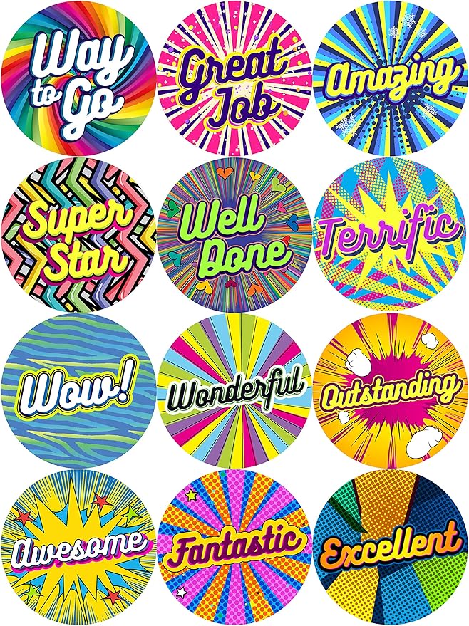 Amazon.com: easykart labels 1440 Reward and Incentive Stickers | 0.75 ...