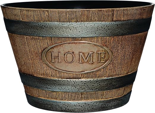 Amazon.com : Classic Home and Garden Whiskey Home Resin Flower Pot ...