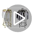 Amazon.com: ZOUXIKOU Round Garment Display Retail Rack, Floor-Standing ...
