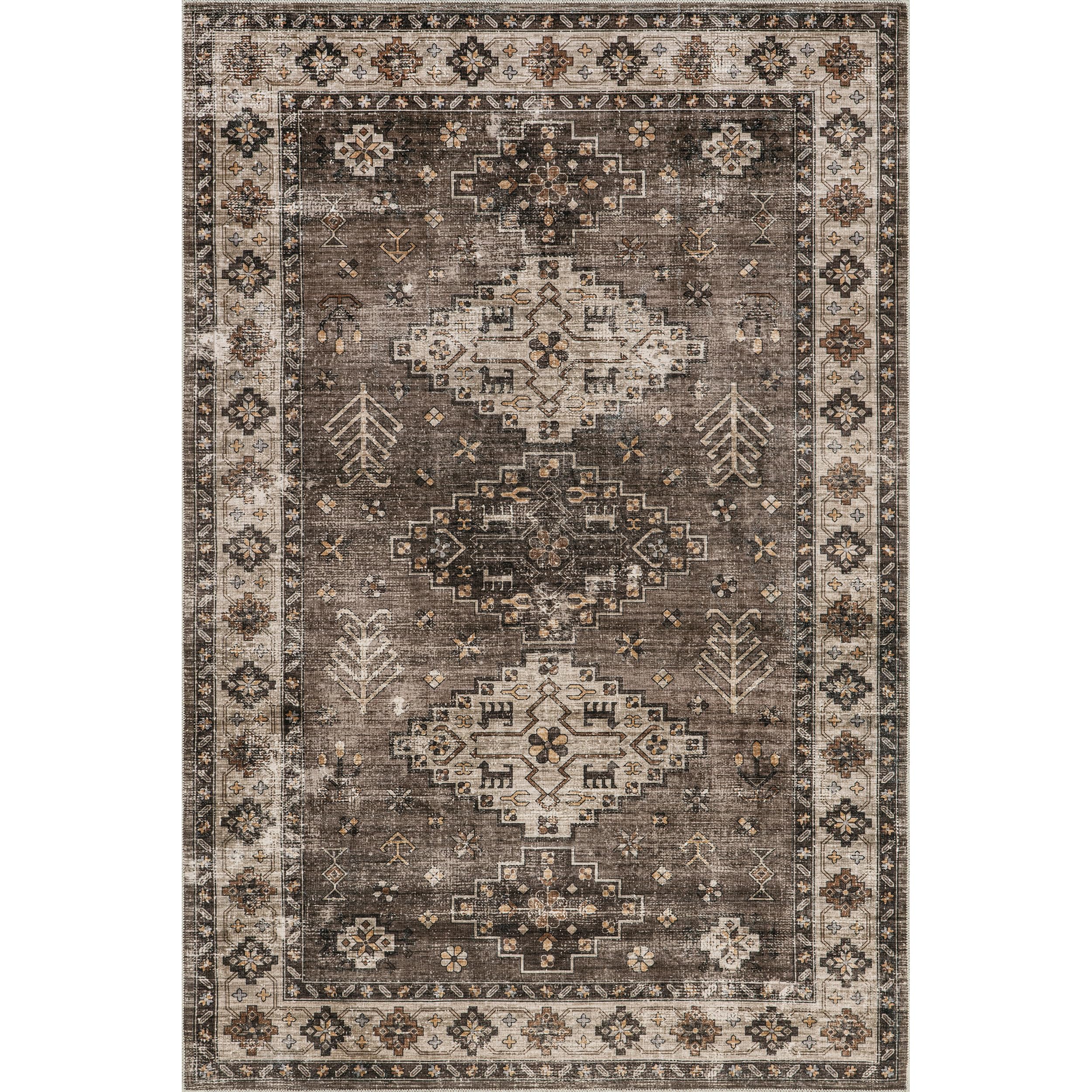 Rugs USA x Lauren Liess Barbary Distressed Machine Washable Area Rug, 9 ...