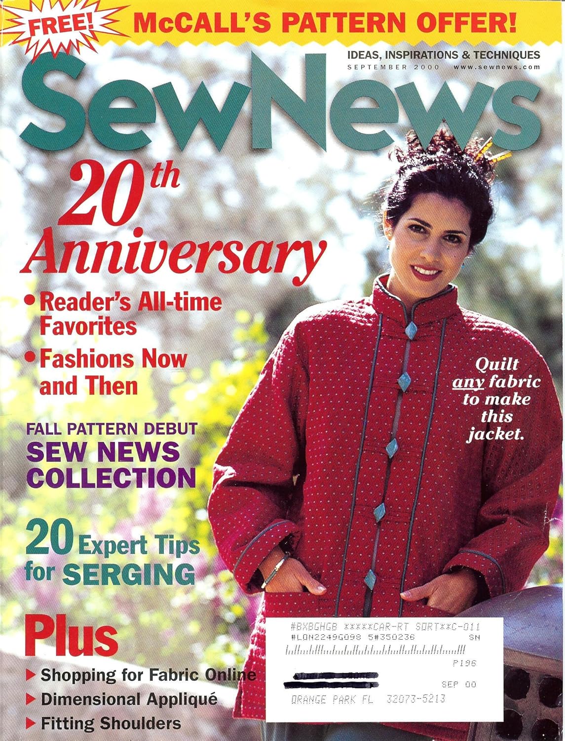 Sew News Magazine (Ideas Inspirations and Techniques) September 2000 ...