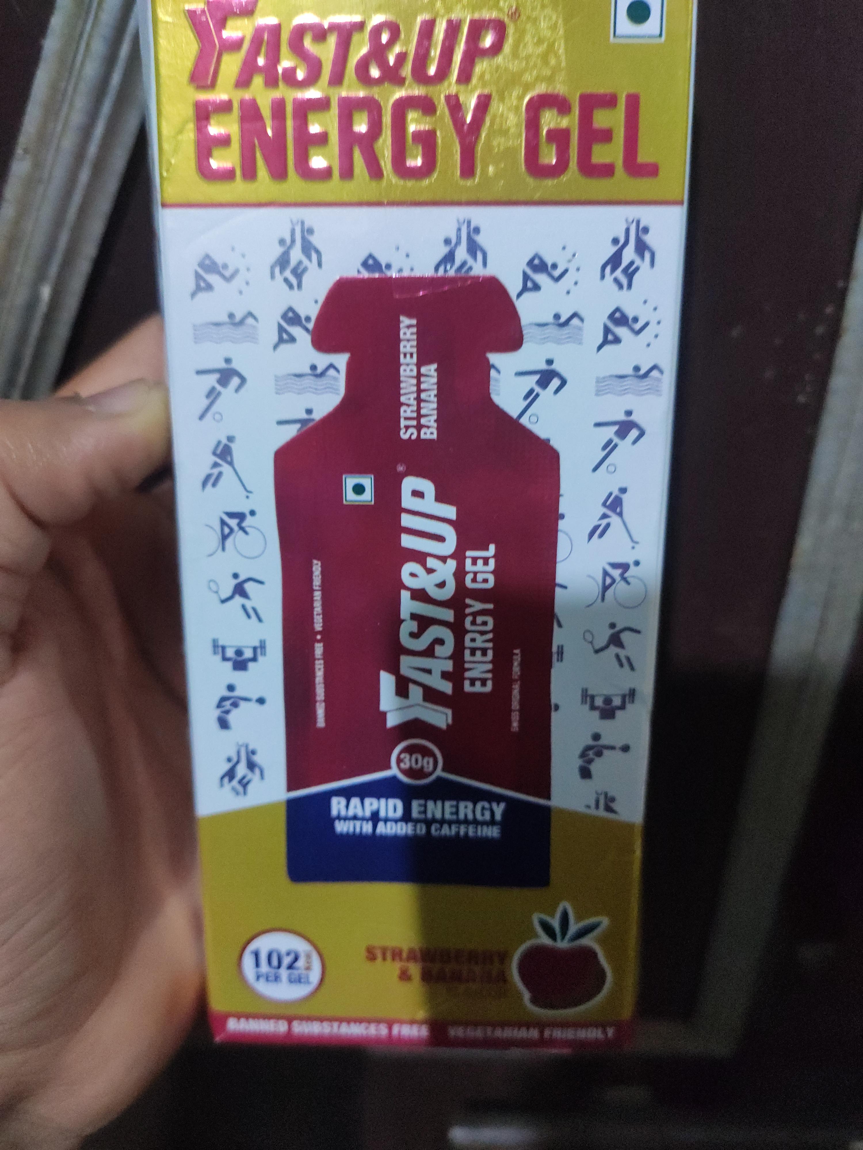 Fast&Up Energy Gel- Classic Vanilla flavour - Pack of 5 Gel Sachets ...