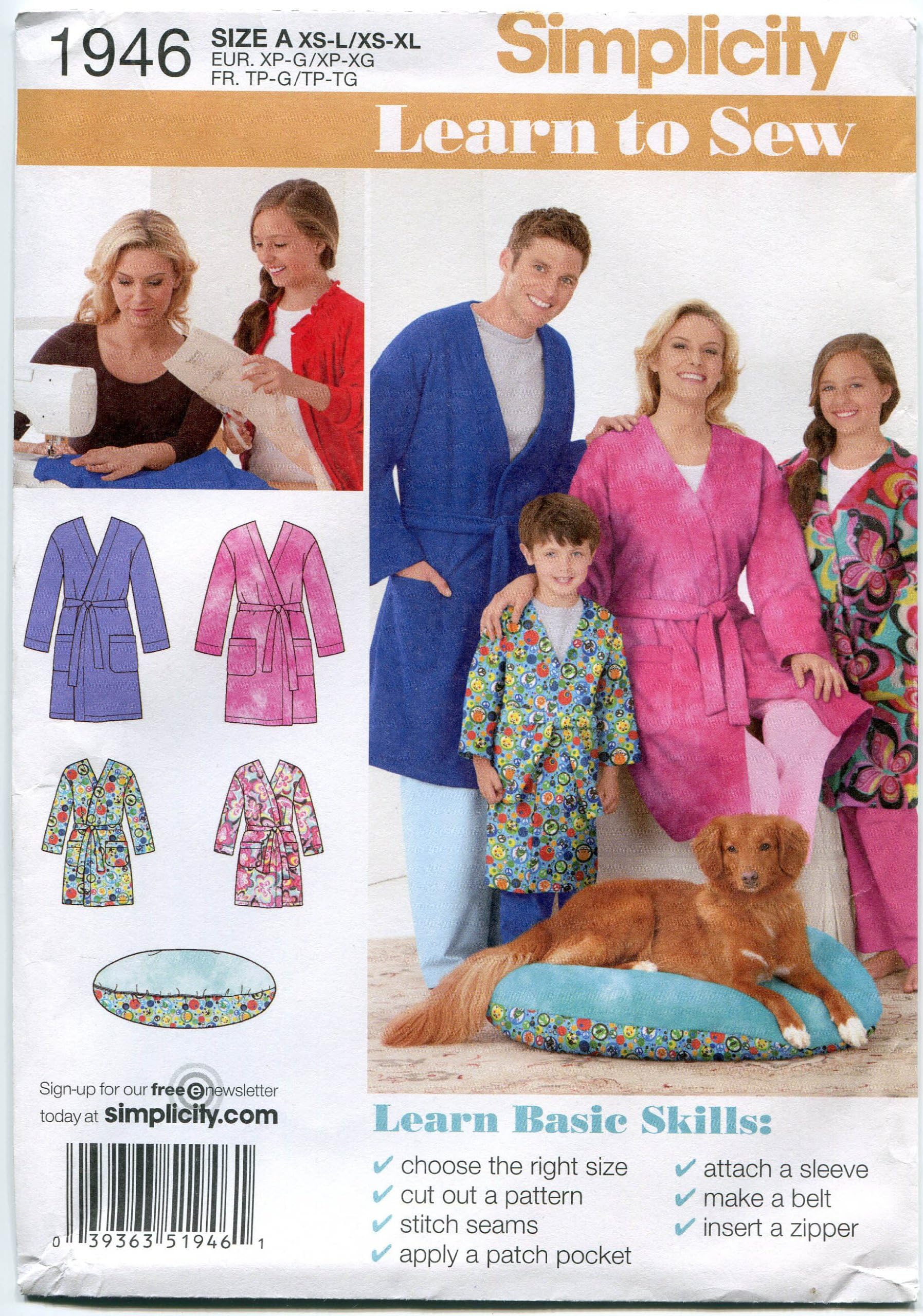 Amazon.com: Simplicity Pattern 8800 Misses' Robe, Pants, Top and ...
