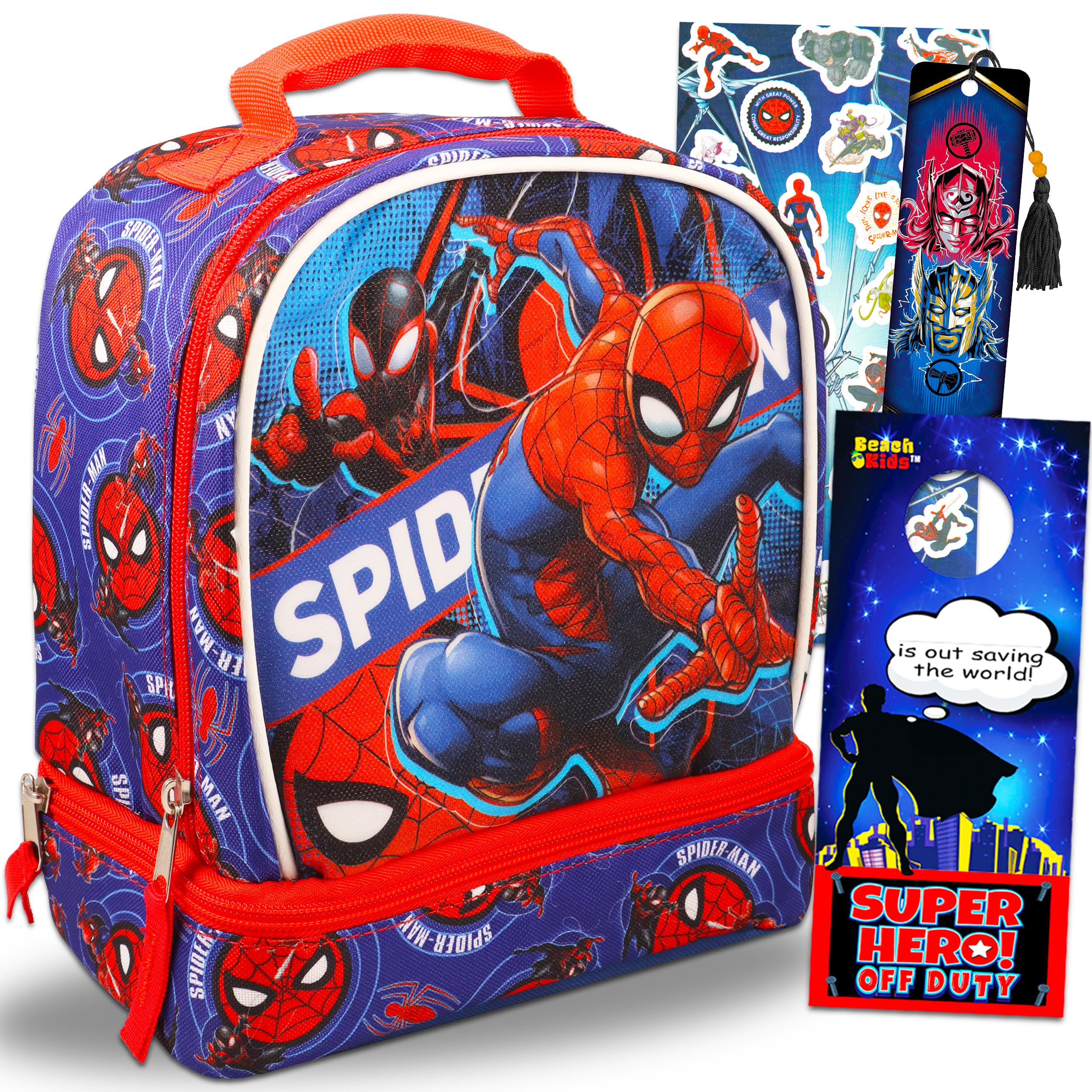 Amazon.com: Spiderman Lunch Box Kit Bundle ~ Spiderman Insulated ...