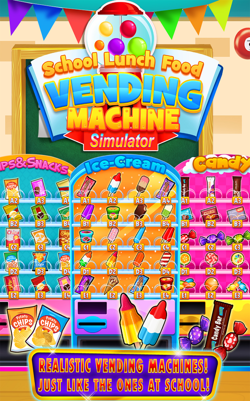 School Lunch Vending Machine Simulator - Kids Food Games FREE:Amazon ...