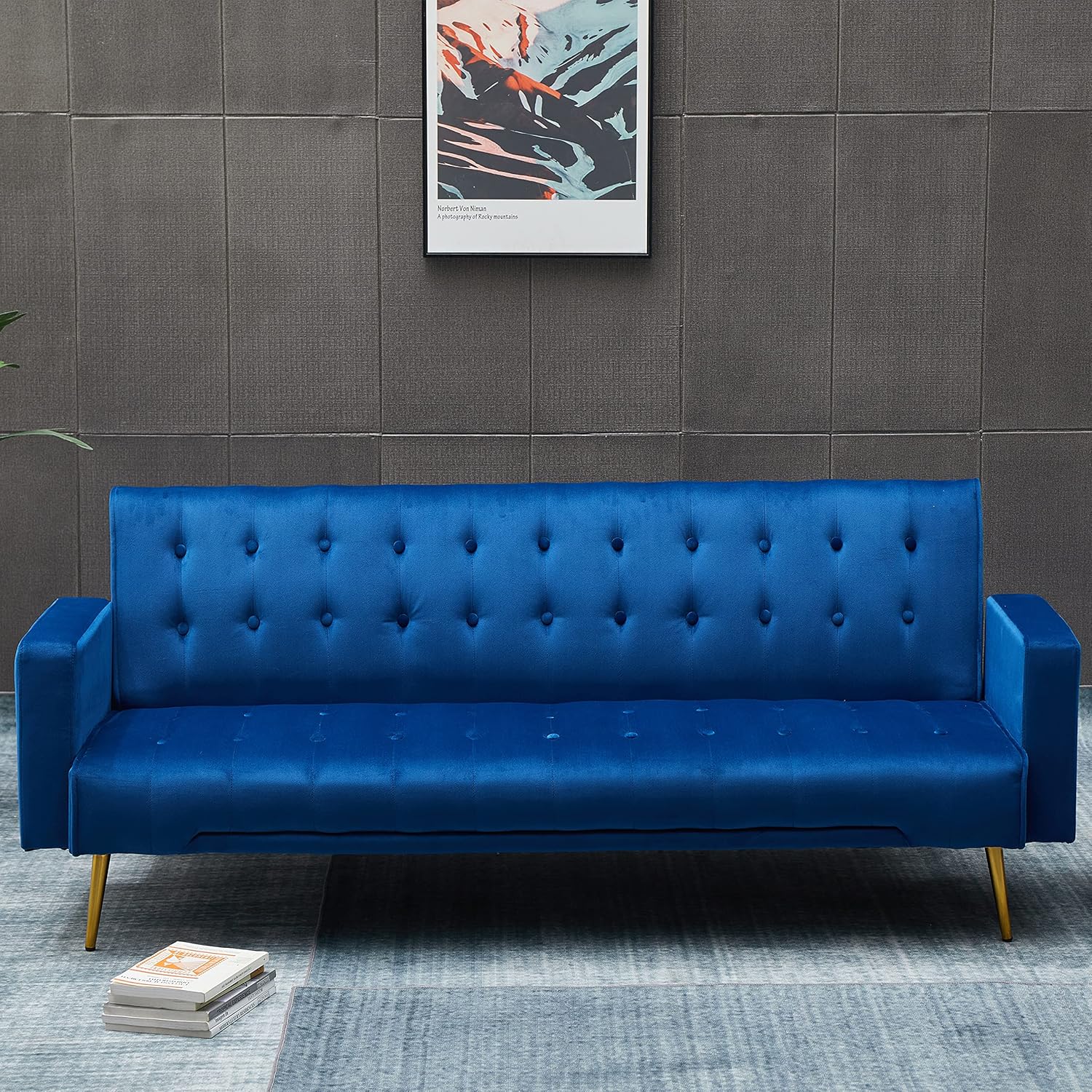 Amazon.com: 75" Futon Sofa Bed,Sleep Sofa,Modern Folding Futon Set ...