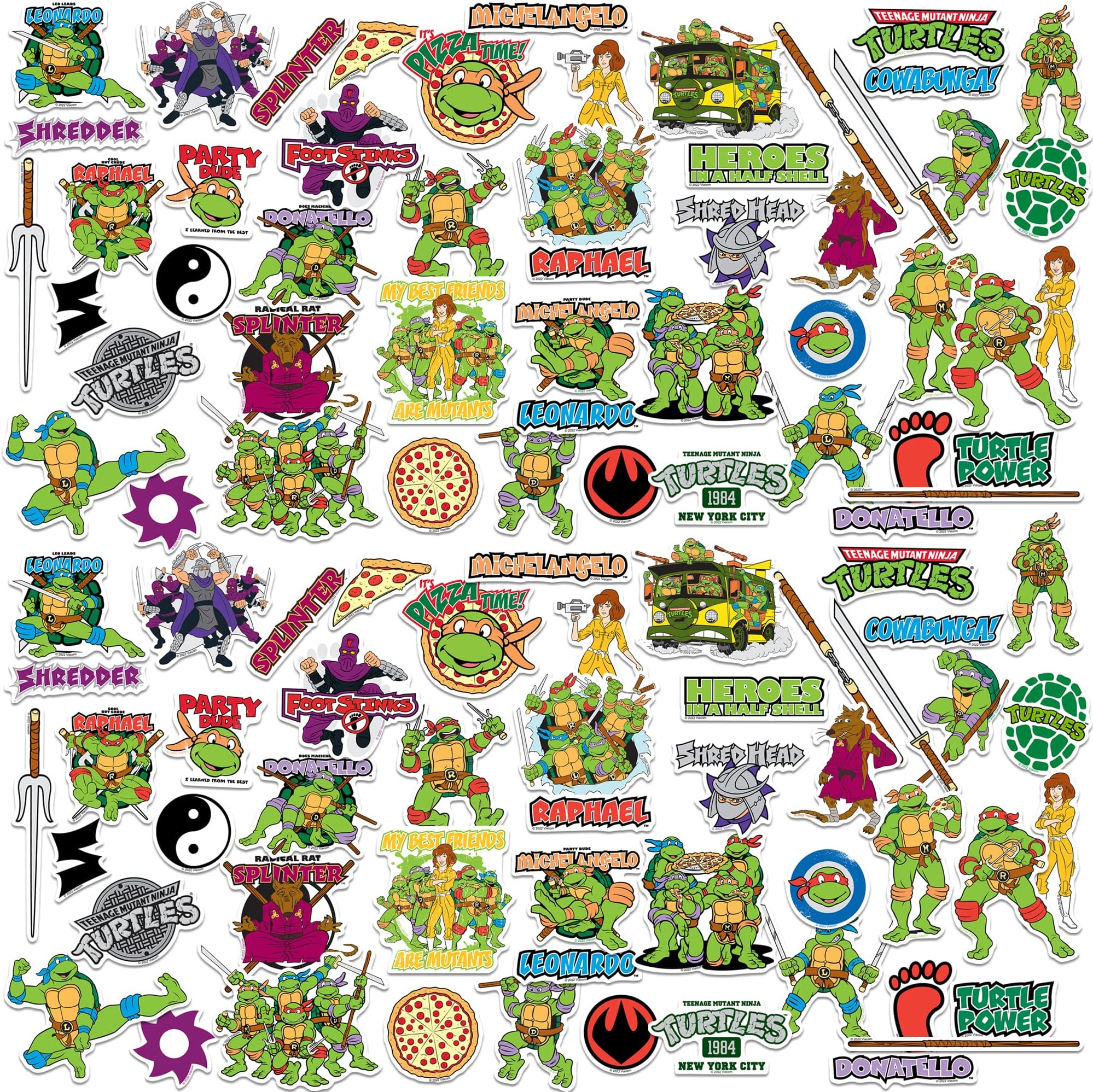 Amazon.com: Teenage Mutant Ninja Turtles Sticker Pack Die Cut Vinyl ...