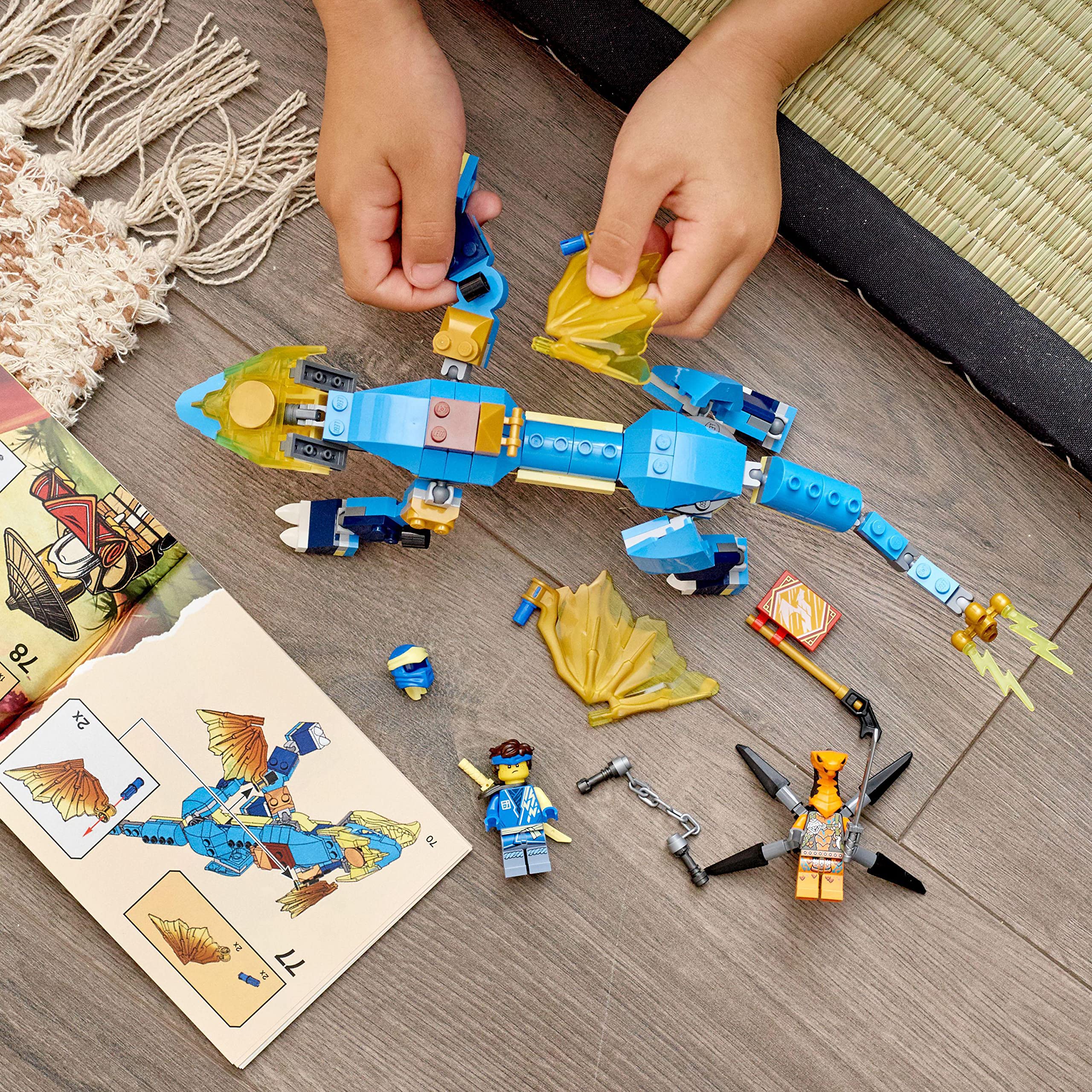LEGO® NINJAGO® Jay’s Thunder Dragon EVO 71760 Playset Featuring a ...