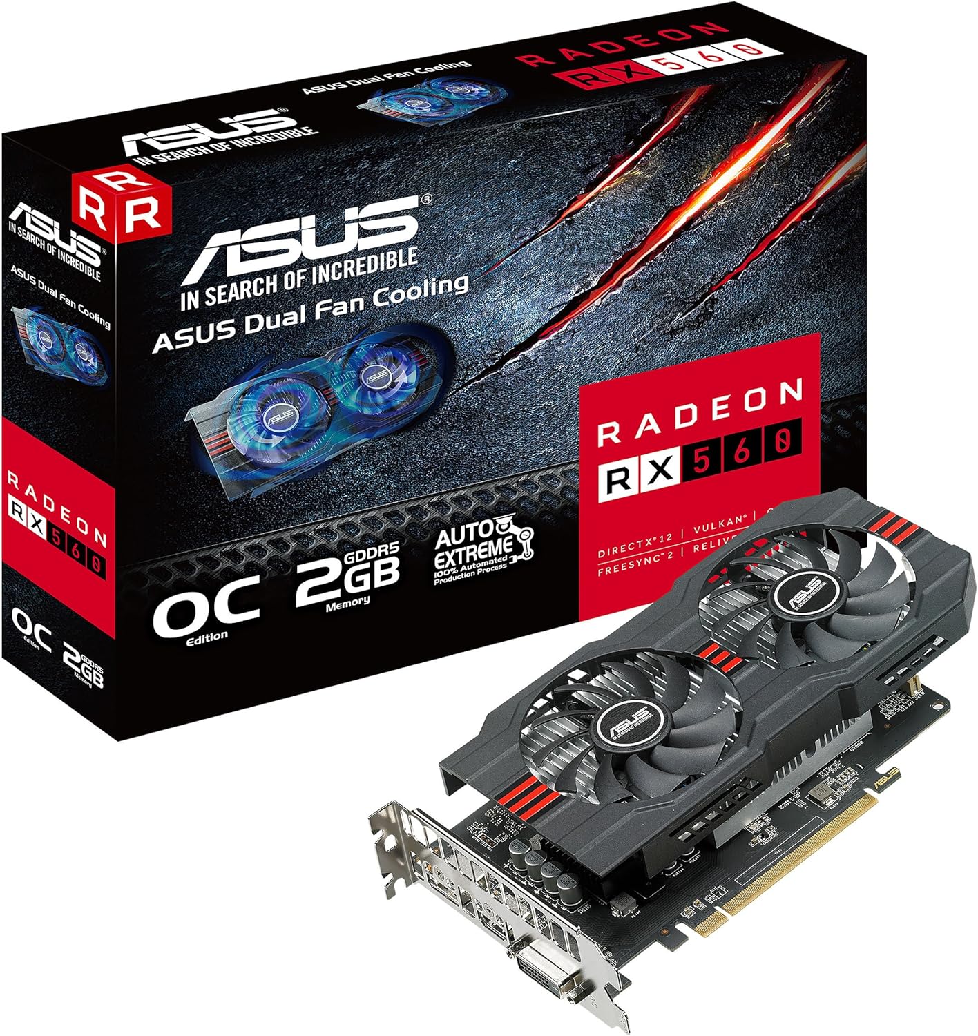 Amazon | ASUS Radeon RX 560 16CU 2GB OCエディション GDDR5 DP HDMI DVI AMD ...