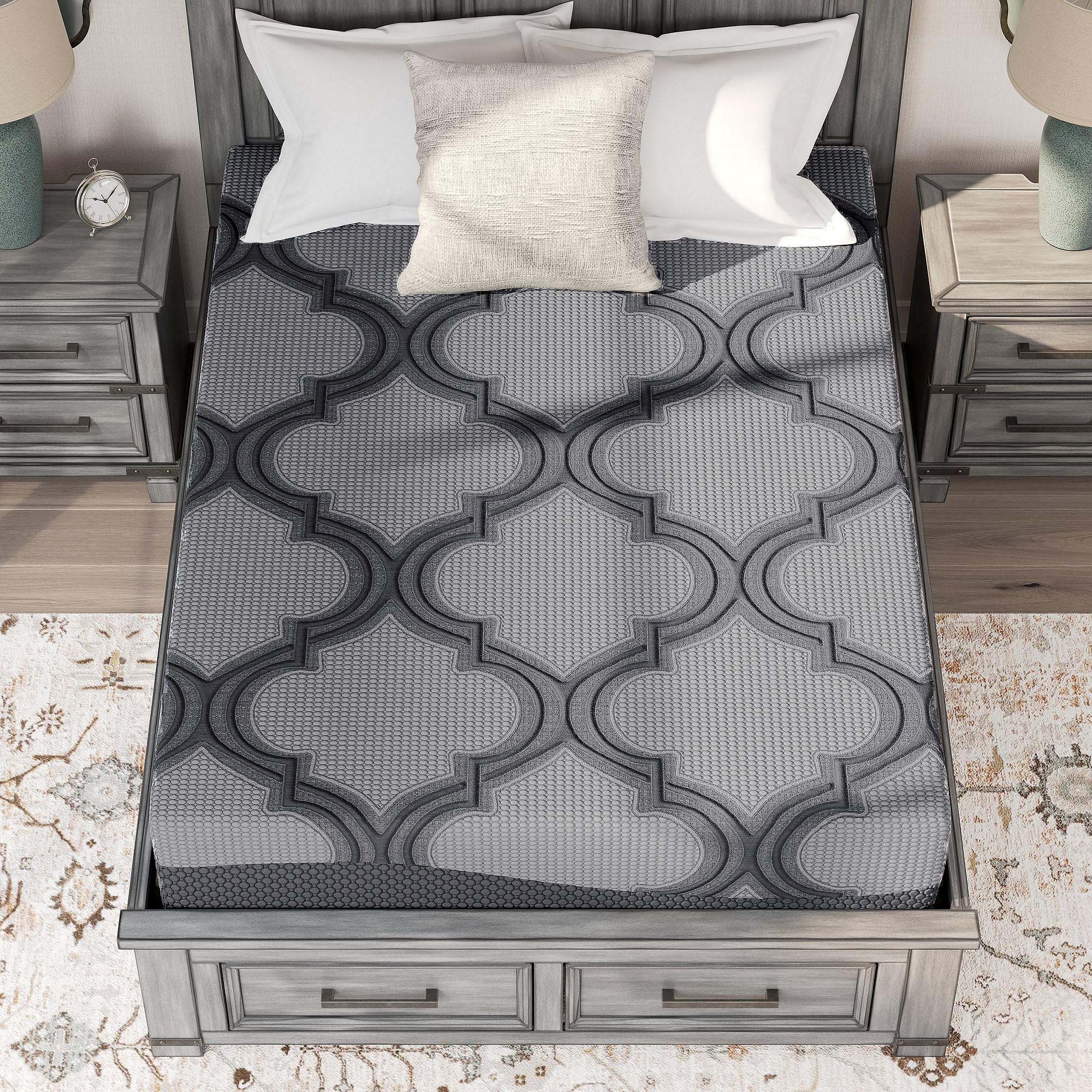 Signature Design by Ashley Queen Size 12 Inch Hybrid Mattress with ...