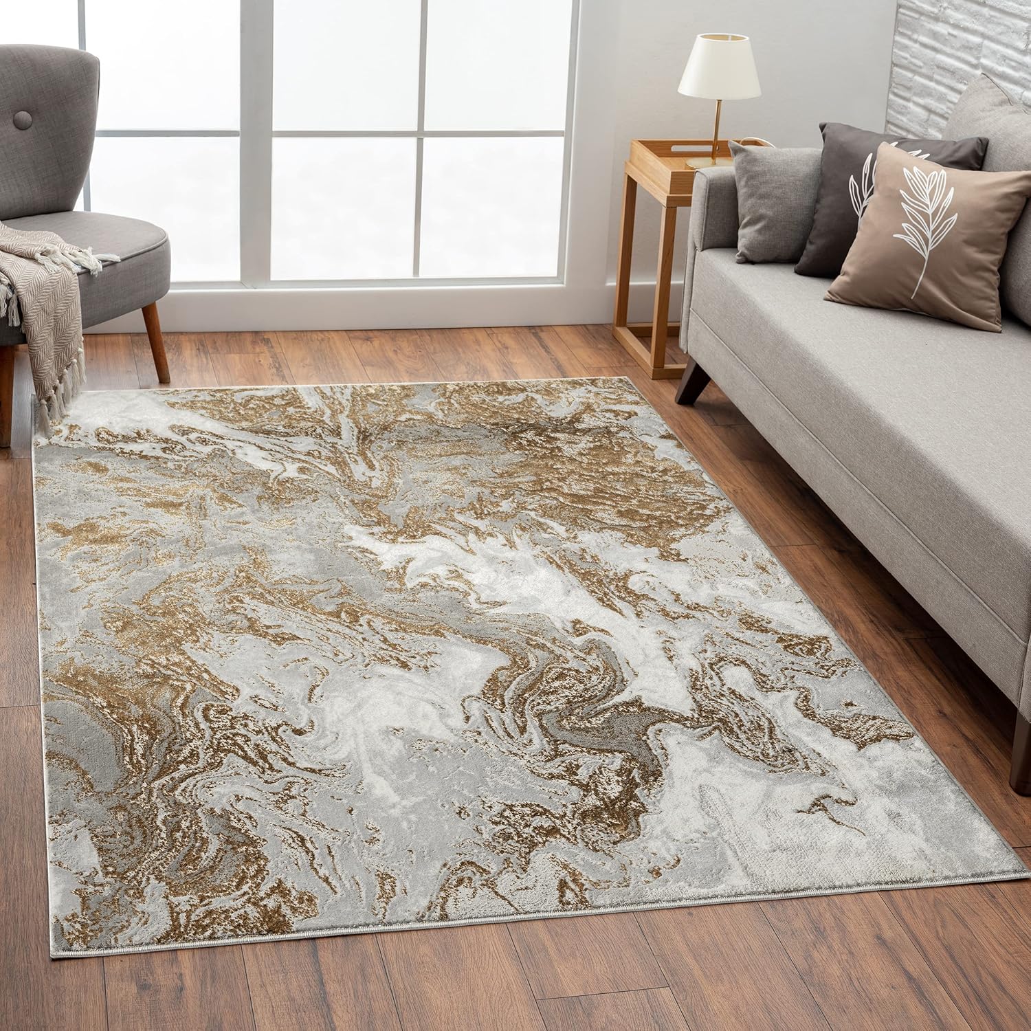 Amazon.com: Luxe Weavers Marble Collection Gray Area Rug 2x3 Modern ...