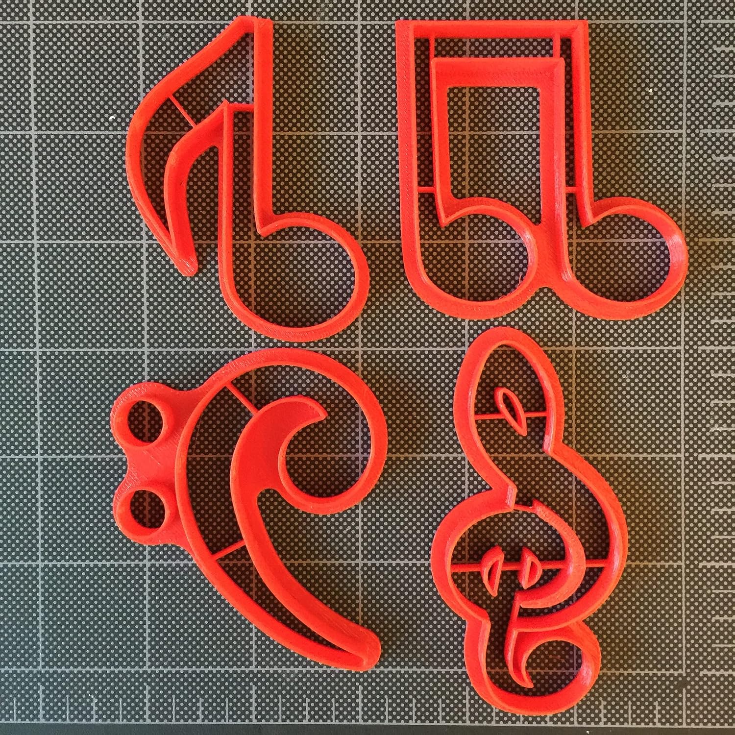 Amazon.com: Music Note, Bass Clef, Treble Clef Fondant Cutter, Cookie ...