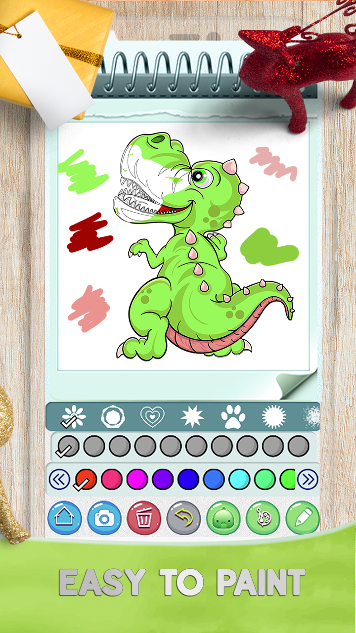 Dinosaur Coloring Book : Dino & T-rex Offline Coloring for Children ...